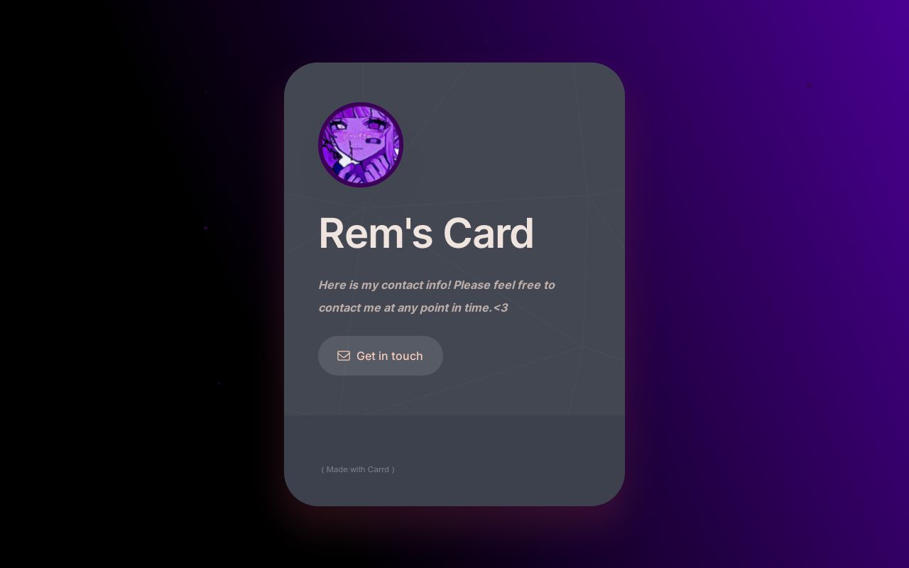 Rem's card